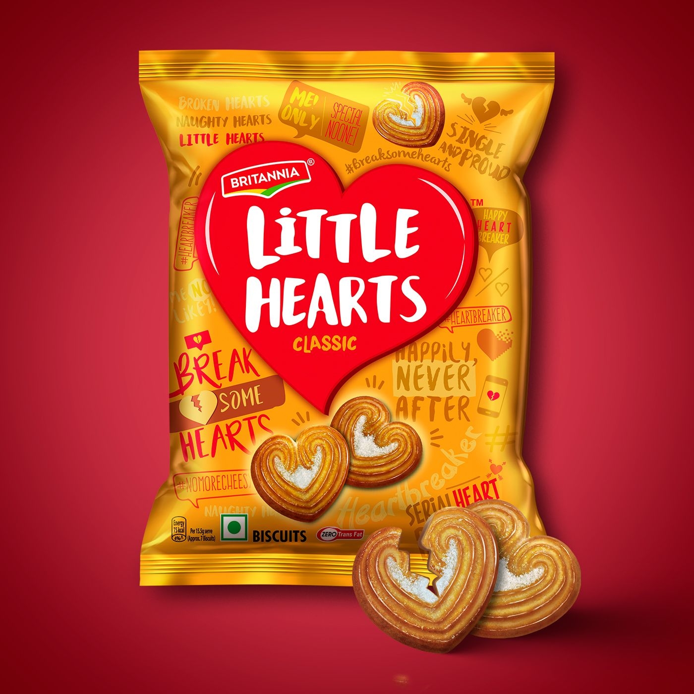 Buy Tiny Britannia Little Hearts Biscuit Online | Britannia